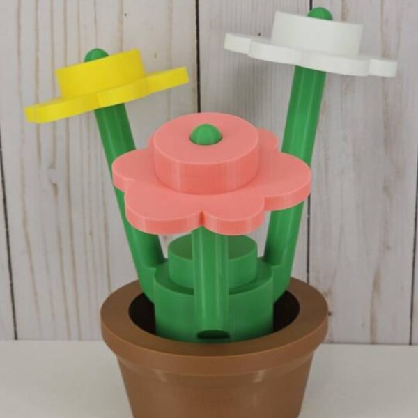 Giant Building Block Flowers, Life-size Brick Blooms With 3 Flowers ...