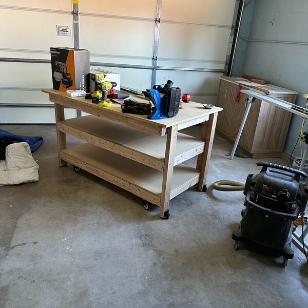 Mobile Outfeed Table / Workbench | PDF Build Plans - Etsy