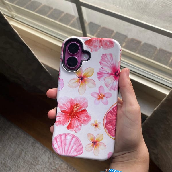 Beachy Sea Star Pattern Phone Case Coastal Tropical Case Cute & Preppy ...