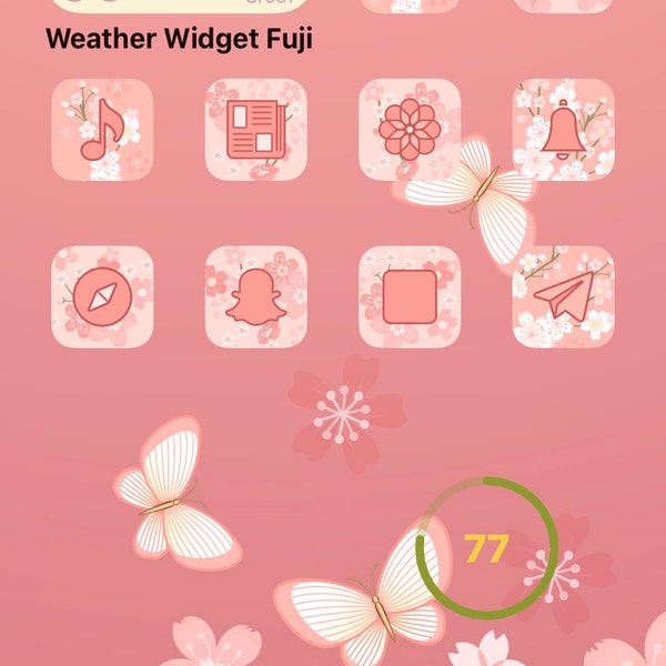Cherry Blossom Android Icons Ios 14 Aesthetic, Sakura Widgets for ...