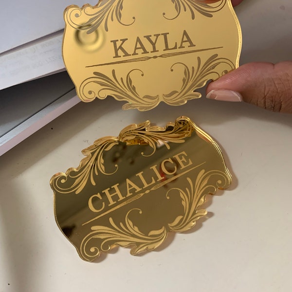 Personalized Acrylic Wedding Tile Place Cards With Custom Initials ...