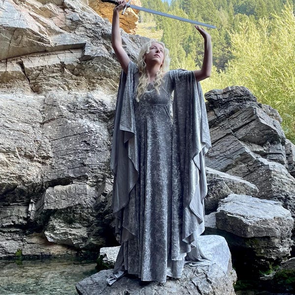 Fae of the Falls Gown Made to Measure Cotton Elven Fairy Witch Medieval ...
