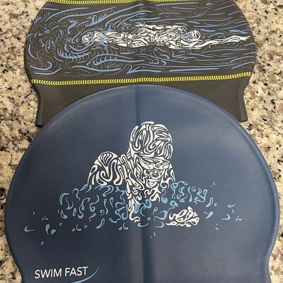 Swimming Caps Freestyle, Breaststroke & Butterfly High Quality Silicone ...