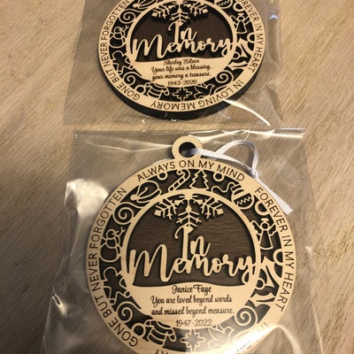 Ornament Memorial in Memory Loved One Friend Personalized Family Gift ...