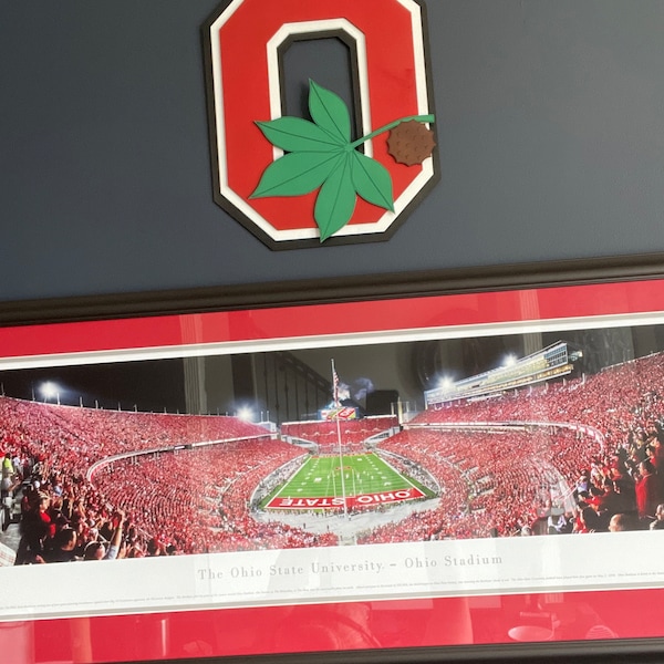 Officially Licensed Ohio State Block O Wood Sign Mancave Sports With ...