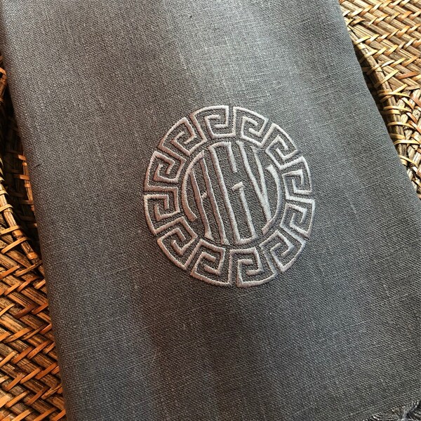 Greek Key Monogram Frame 2 Embroidery Designs Instant Download - Etsy