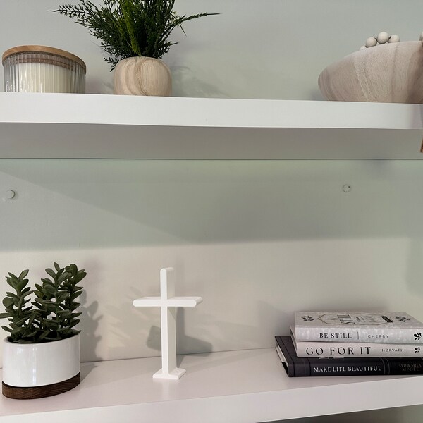 Standing Cross, Minimalist Desk Cross, Table Top Cross, Cross With Base ...
