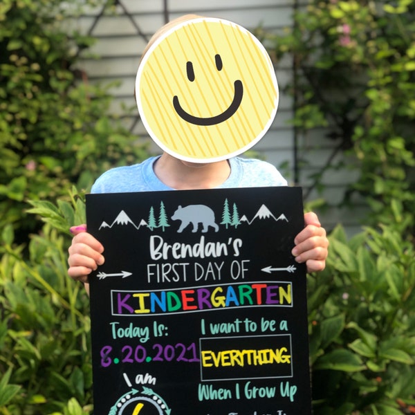 Last Day of School Chalkboard, First Day of Kindergarten, Last Day of ...