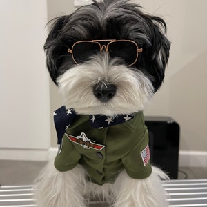 Top Gun Look Outfit Set Pet Fighter Pilot Outfit Navy - Etsy