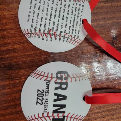 Jar of Dirt BASEBALL Boys Team Personalized Metal Tag Motivational ...