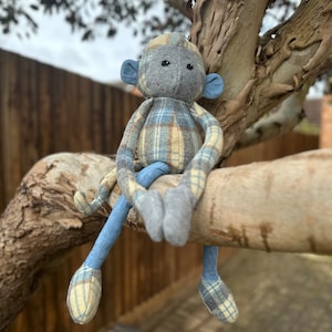 Hugging Monkey PDF Sewing Patterns & Tutorials Stuffed Animals DIY Projects Gift Ideas Fabric ...