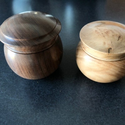 Granadillo Wood Lidded Box Threaded Lid - Etsy