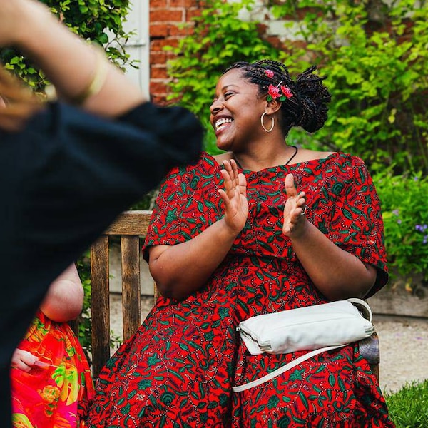 Oyin Midi African Print Cape Dress - Etsy