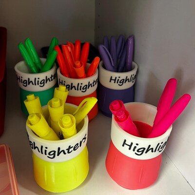 The Dual Sided Pen/pencil Holder for Teachers Desk or Classroom - Etsy