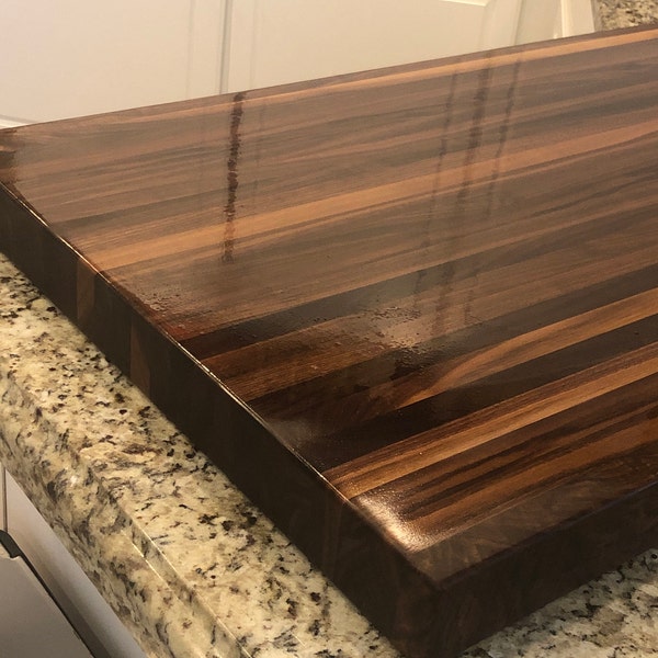 Walnut Edge Grain Cutting Board 20 X 14 - Etsy