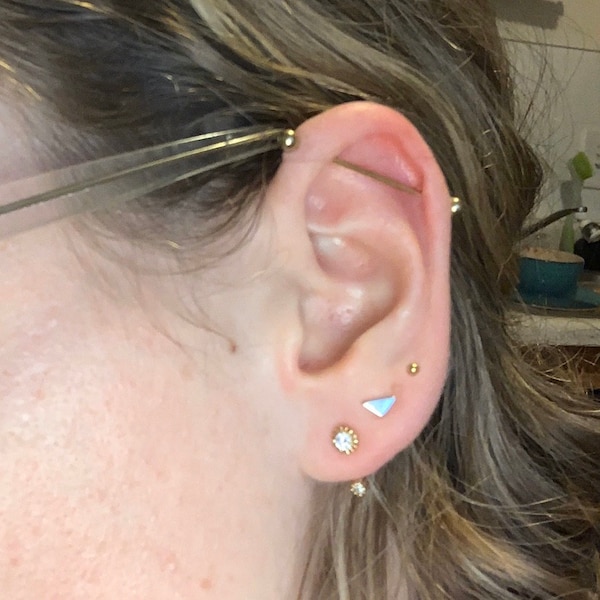 Sun Front Back Earrings • Ear Jacket • Dainty Ear Jacket • Ear Jacket ...