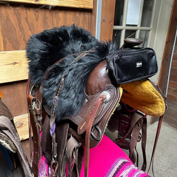 Western Saddle Wool Seat Cover, Fleece Saddle Seat Cover, Wool Saddle ...