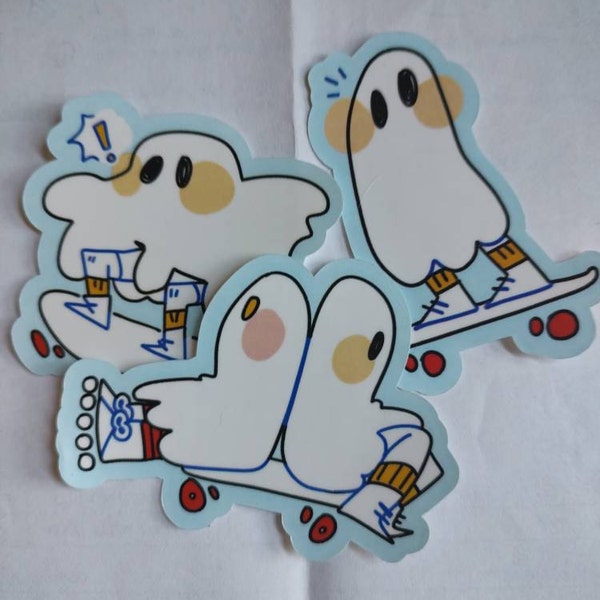 Silly Ghost Waterproof Sticker Set! - Etsy