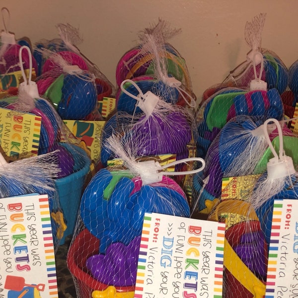 Buckets of Fun Gift Tags |printable Dgital File | End of the Year ...