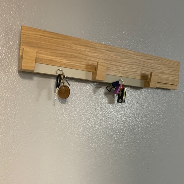 Entryway Wall Rack - White Oak Wood - Etsy