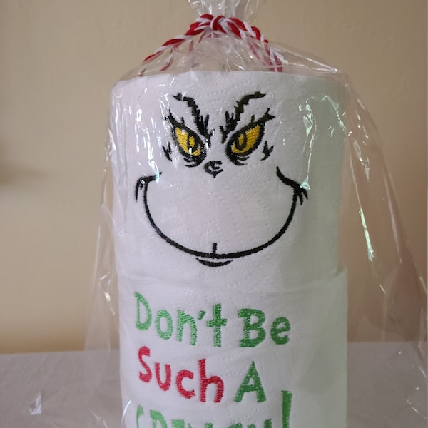 Grinch Funny Toilet Paper Embroidery Designs- INSTANT DOWNLOAD - Etsy