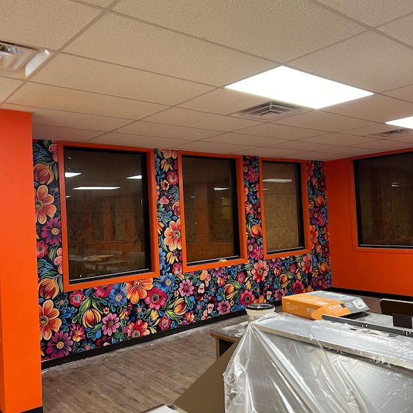 Relief Crane Wallpaper, 3D Embossed Look Wall Mural, Tree and Birds ...