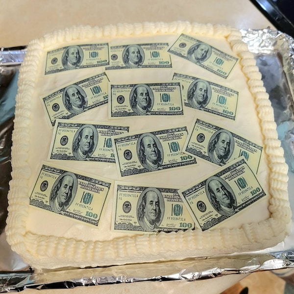 Edible 100 Dollar Bill Cake/cupcake Toppers - Etsy