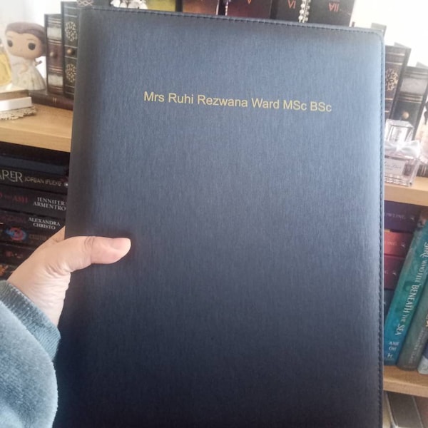 Personalised Text A4 Zipped Conference Folder Executive Portfolio ...