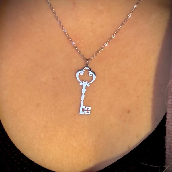 Key Necklace, Small Key Necklace, Gold Key Pendant, Dainty Necklaces by ...