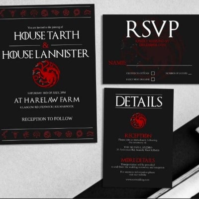 LOTR Wedding Set Large Bundle Editable Templates Geek Wedding - Etsy