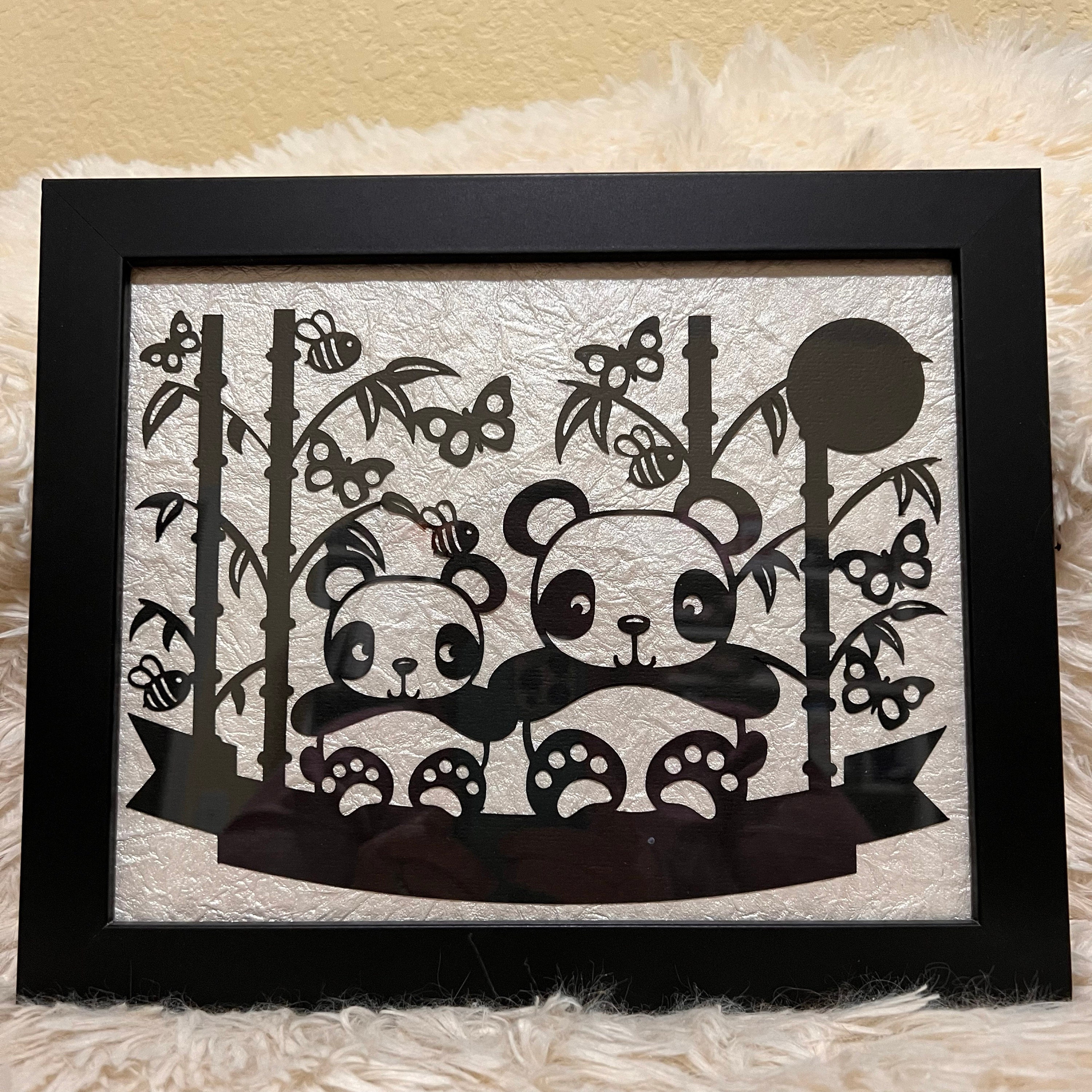 Panda Paper Cut Svg / Dxf / Eps / Files and Pdf / Png | Etsy