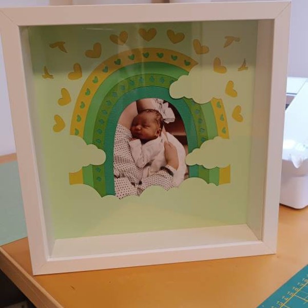 3D Baby Stats Shadow Box for Kids, Baby Birth Shadow Box, Custom Name ...
