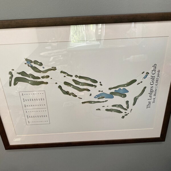 Golf Course Map, Personalized Gifts, Wall Decors, Course Prints, Golf ...