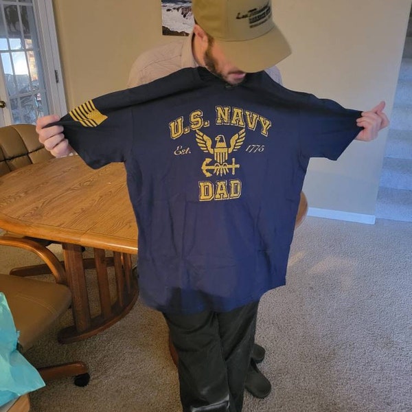 US Navy Dad T Shirt - Etsy