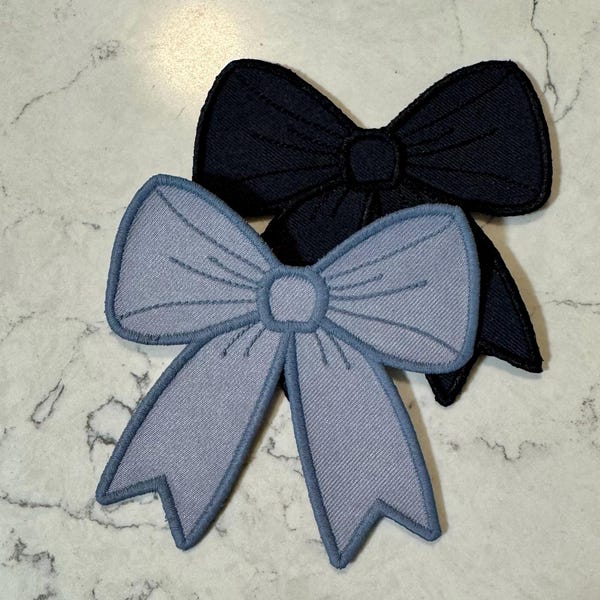 Bow Applique Embroidery Design || Side Bow Applique Sweatshirt Design ...