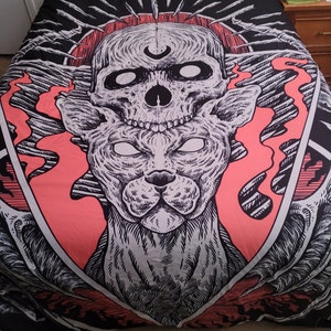 Skull Demon Satanic Pentagram Cthulhu 3 Piece Duvet Set Night | Etsy