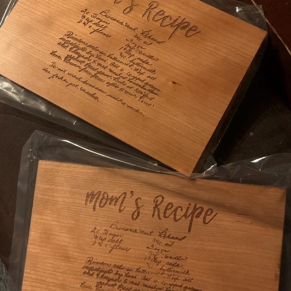 Recipe Cards, Handwritten Engraved Recipe, Custom Fridge Magnet ...