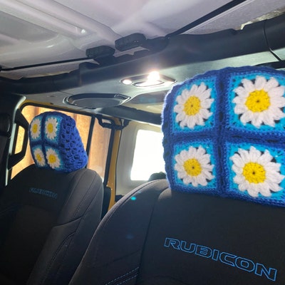 Multi-color Daisy Car Accessories Steering Wheel, Console Cover ...