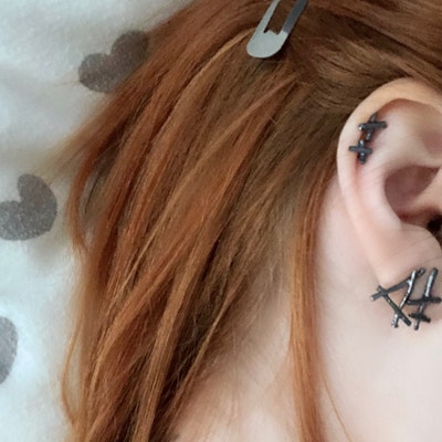 Norse Code Earring Studs, Sterling Silver Twigs: Set of 6 Viking ...