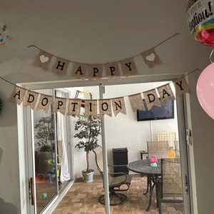 Happy Adoption Day Banner, Adoption Banner, Gotcha Day Decorations ...