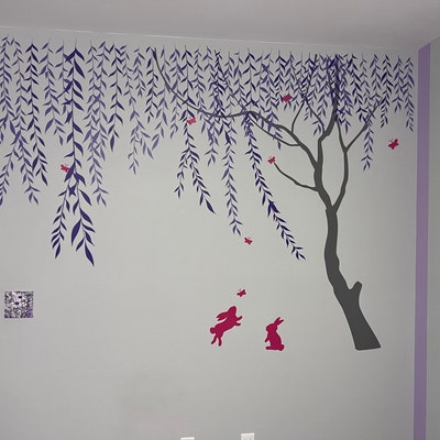 Willow Tree Wall Decal, Nursery Wall Decals Leave Sticker Kids Room ...