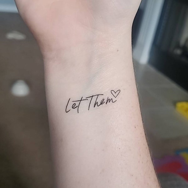 Let Them Heart Temporary Tattoo - Etsy