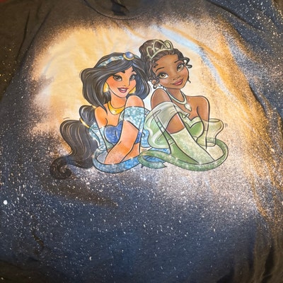 All Princess Tshirt, Bleached Disney Princess Shirt, Kids Princesses ...