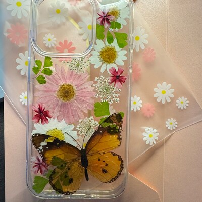 Pressed Flower Phone Case, Dried Flower Samsung Galaxy S24 S23 S22 ...