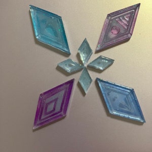 SET of 2 Frozen Elements Crystals Silicone Mold Palettes for Ice ...