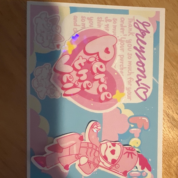 Cute Rainbow Metalcore Kawaii Metalhead Bear | Glossy Vinyl Waterproof ...