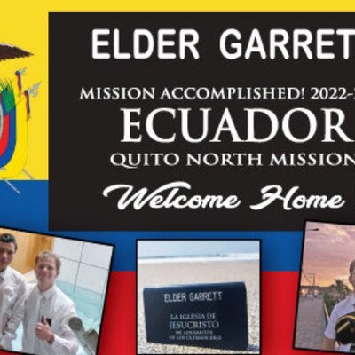 Custom PHOTO Welcome Home BANNER / Large 3x7 Size / Mission Banner ...