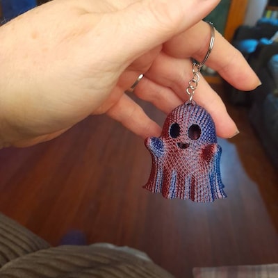 3D Printed Halloween Crochet look-alike Ghost Keychain Autumn Spooky ...