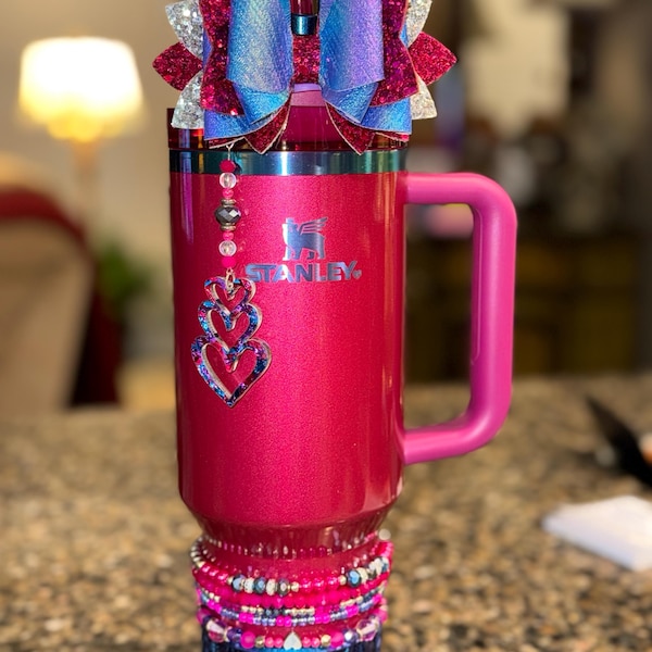 Almond Rose Bracelet Stack for Stanley Tumbler - Neutral Colors - Etsy