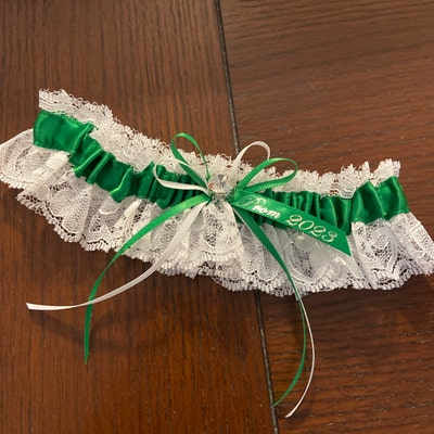 Emerald Green Prom Garter, Custom Color Prom Garter, Prom Garters - Etsy